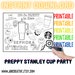 Preppy in Here Stanley Tiktok Coloring Printable Activity for Tween ...