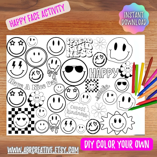 Preppy Smiley Face - Etsy