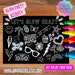 Printable Neon Glow Birthday Party Decorations, Teen Blacklight Glow ...