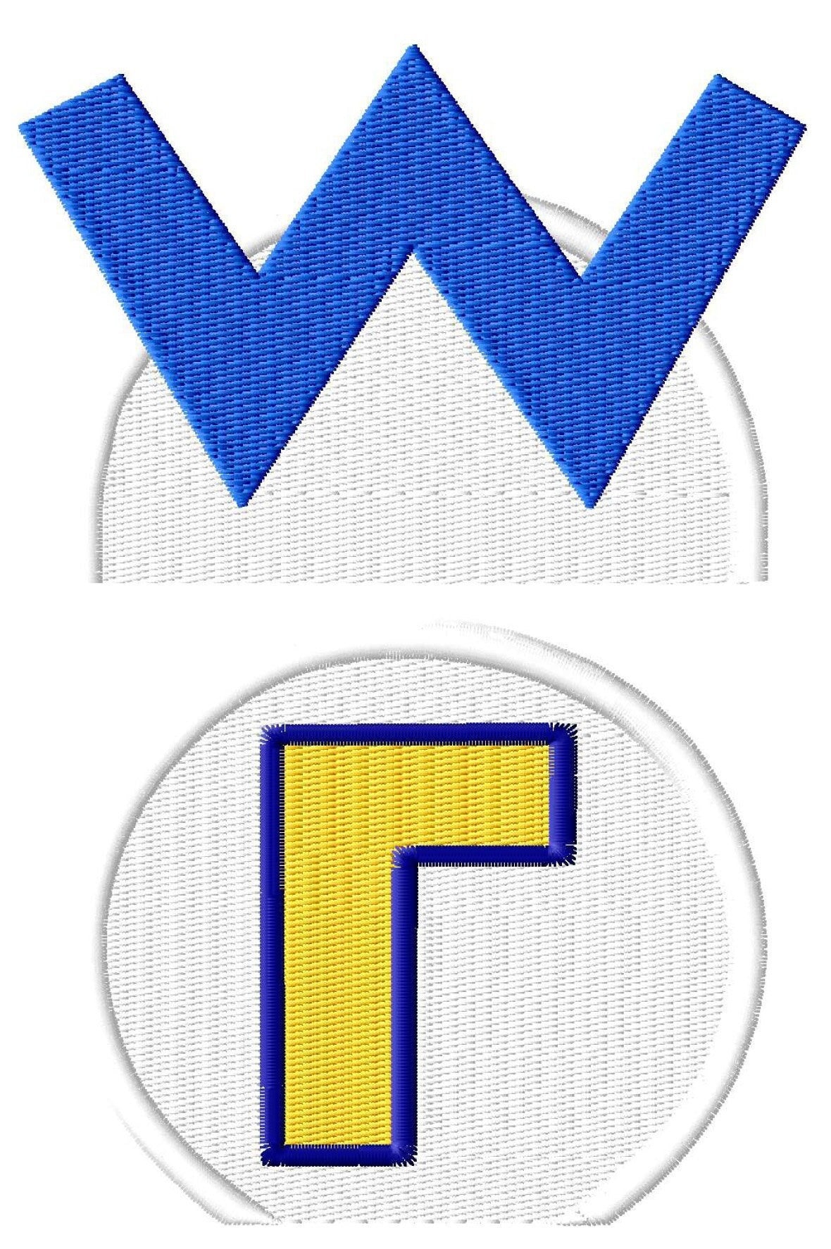 Waluigi Wario Hat Logo Super Mario Brothers Machine Embroidery Design ...