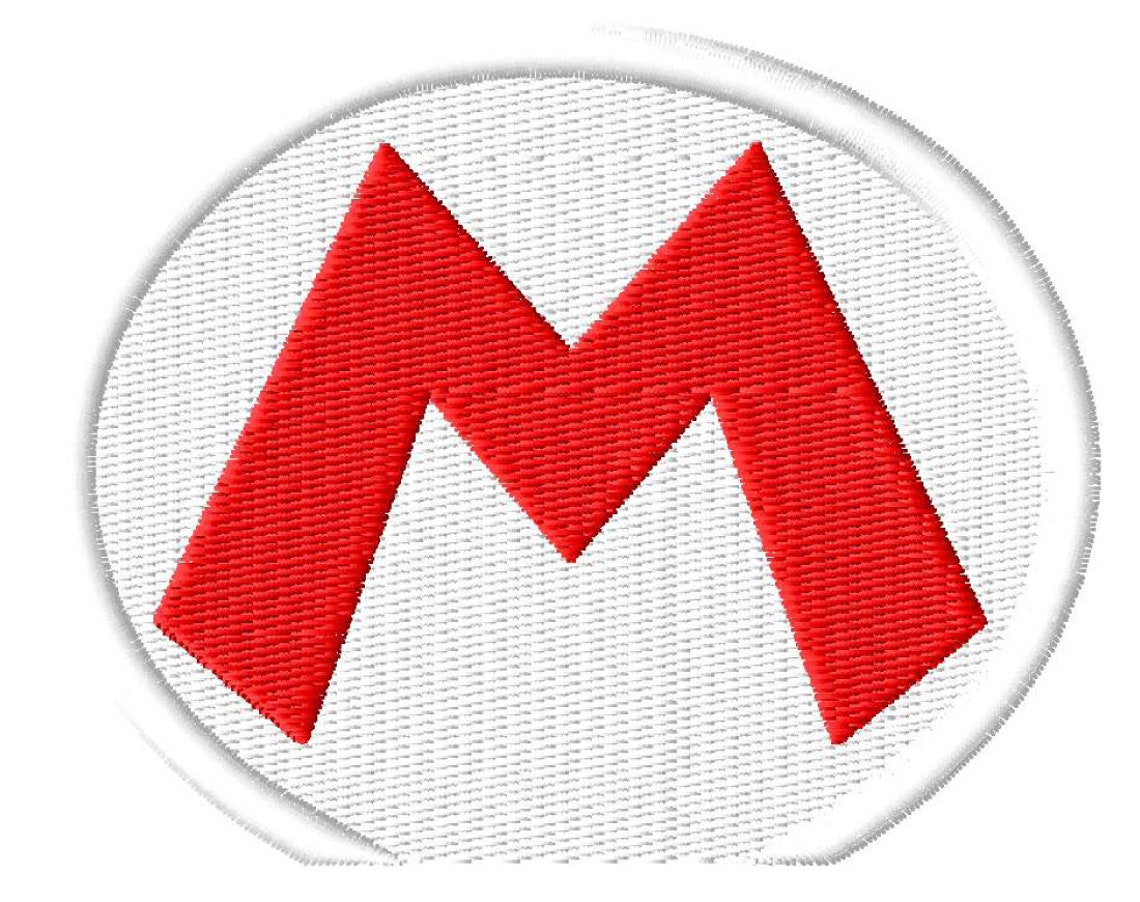 Super Mario Brothers Hat Logo Machine Embroidery Design - (digital ...