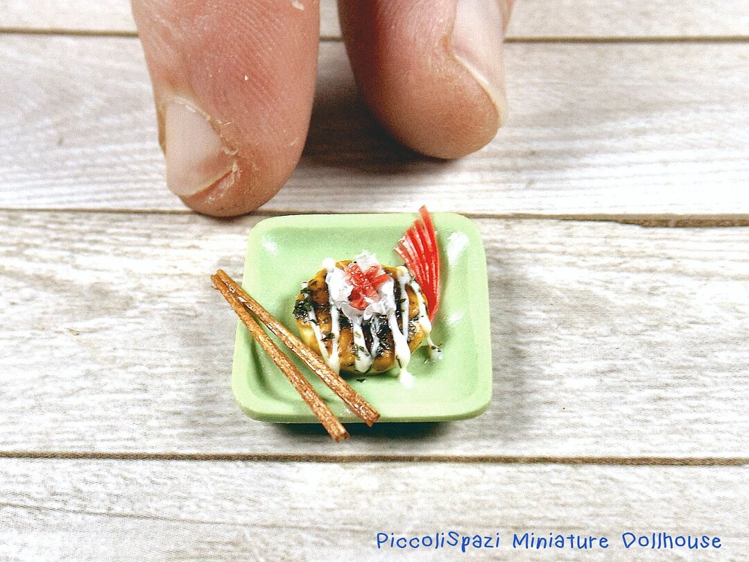 Food Japan Miniature, Okonomiyaki Kansai Style, 1:12 Scale, Japanese ...