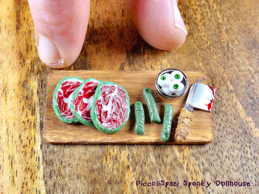 An Ogre at Dinner, Horror Food Miniature, Dollhouse, 1:12 Scale Horror ...