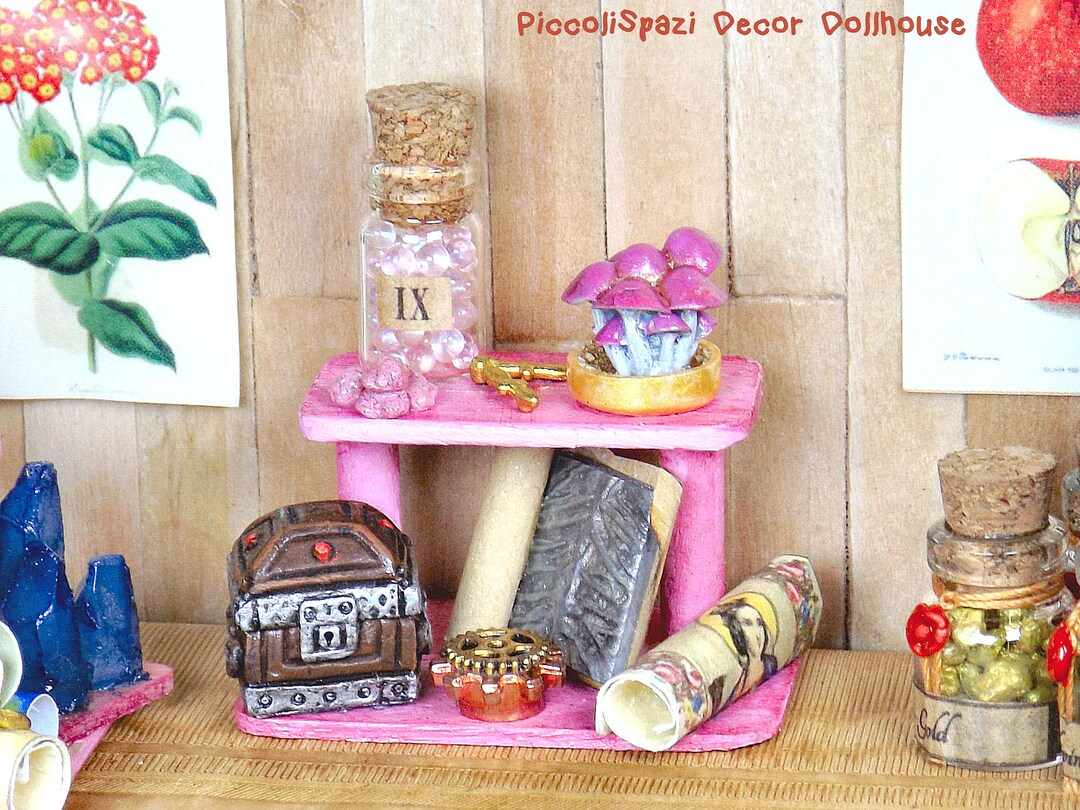 Magic Prep Kit Stand, Alchemy Miniature, 1:12 Scale, Magic Mushrooms ...