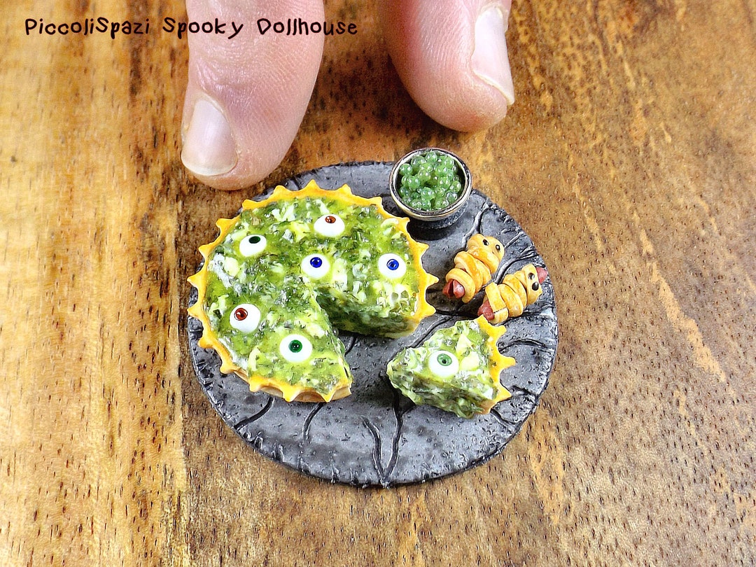 1:12 Scale, Savory Cake With Eyes and Swamp Algae, Halloween Food ...