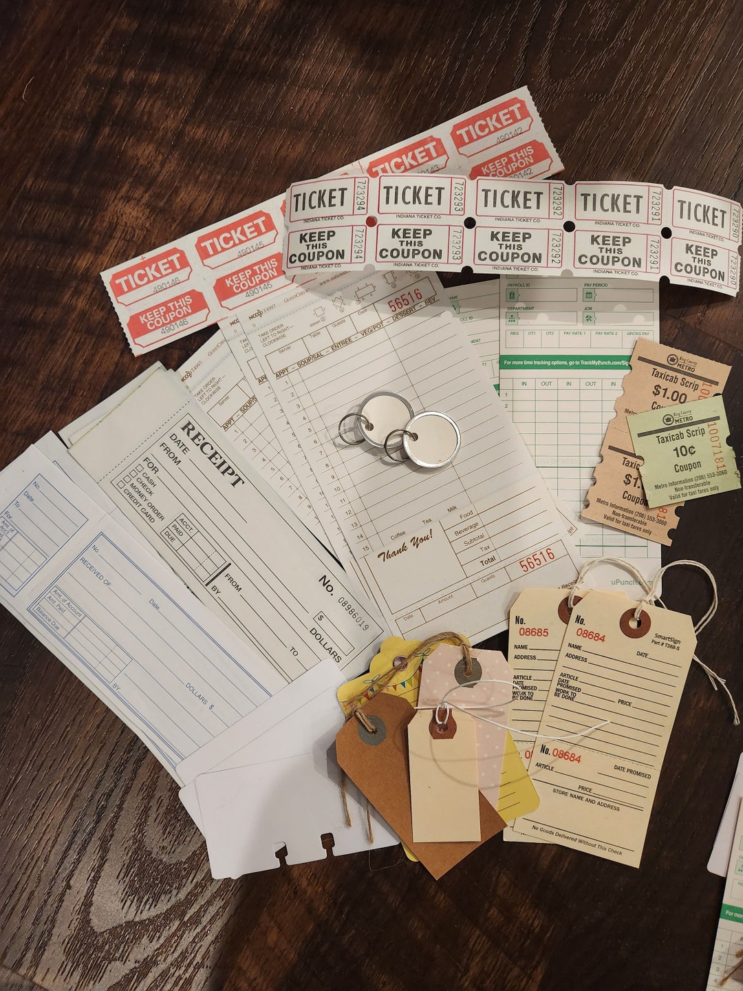 Tickets and Tags for Junk Journal, Scrapbooking, Card Making, Altered ...