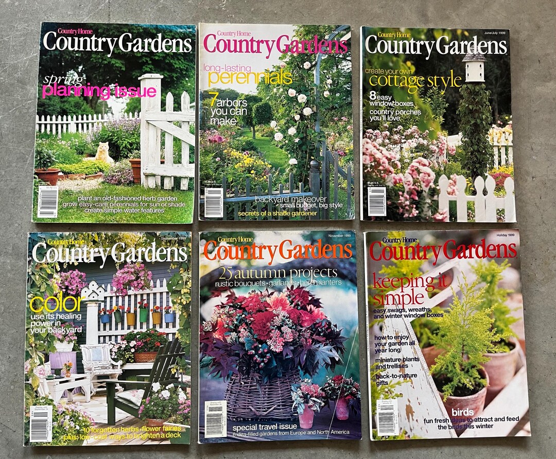 Country Home Country Gardens Magazines 1999 - Etsy