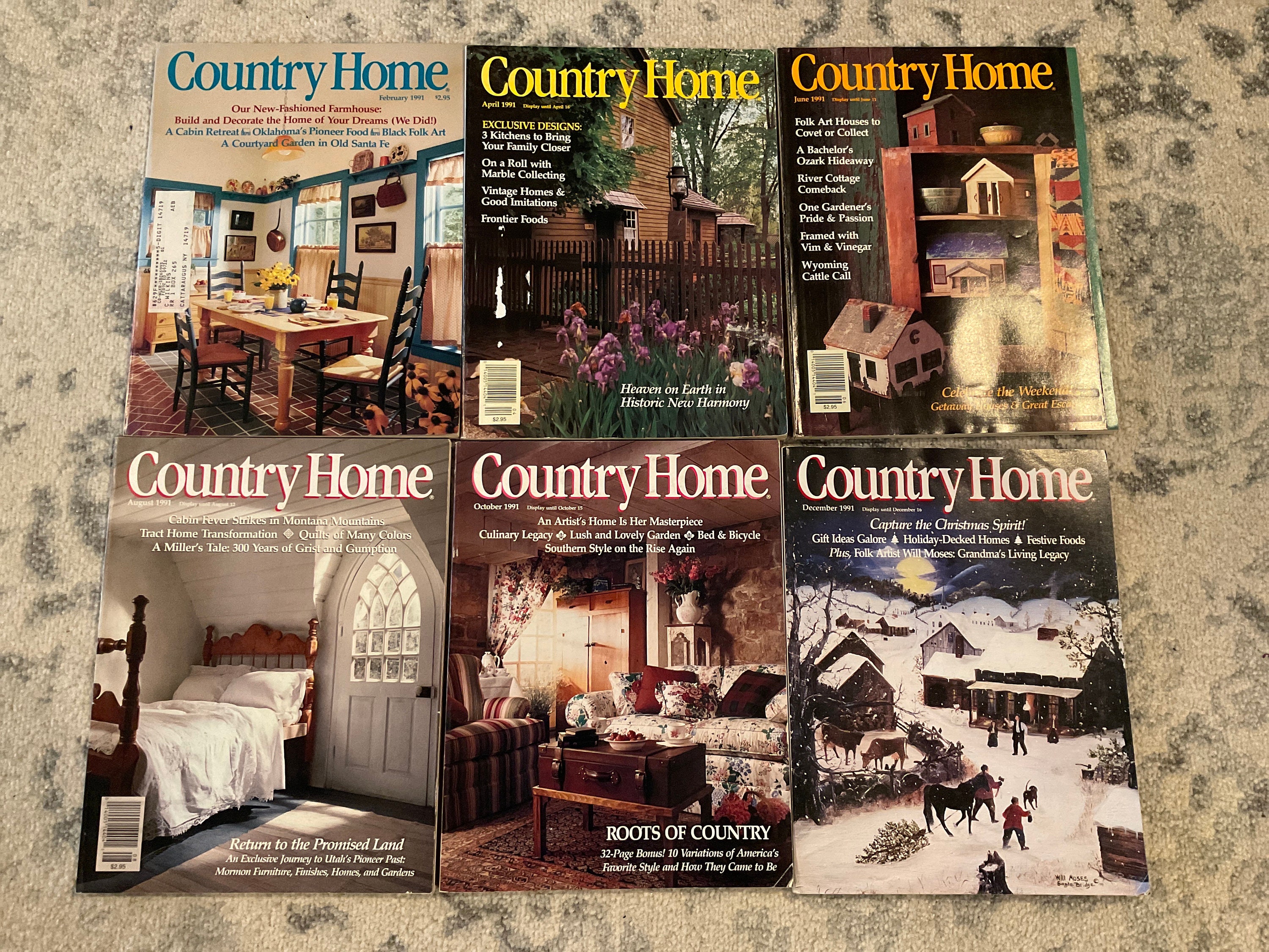 1991 Country Home Magazines, Vintage - Etsy