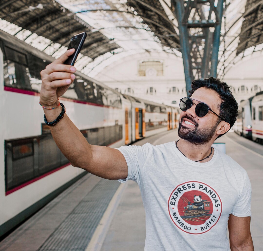 Funny Panda Express T-shirt - Panda Riding Train Tee, Cute Chinese ...