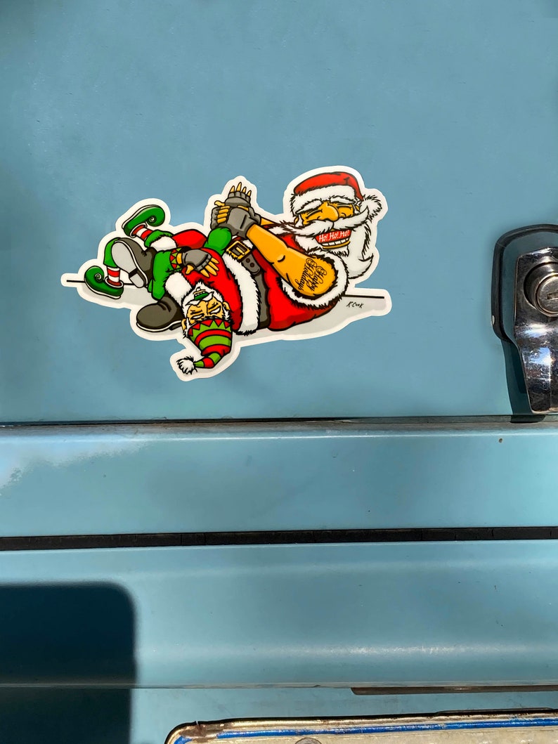 Jiu Jitsu Santa Waterproof Sticker or Magnet - Etsy