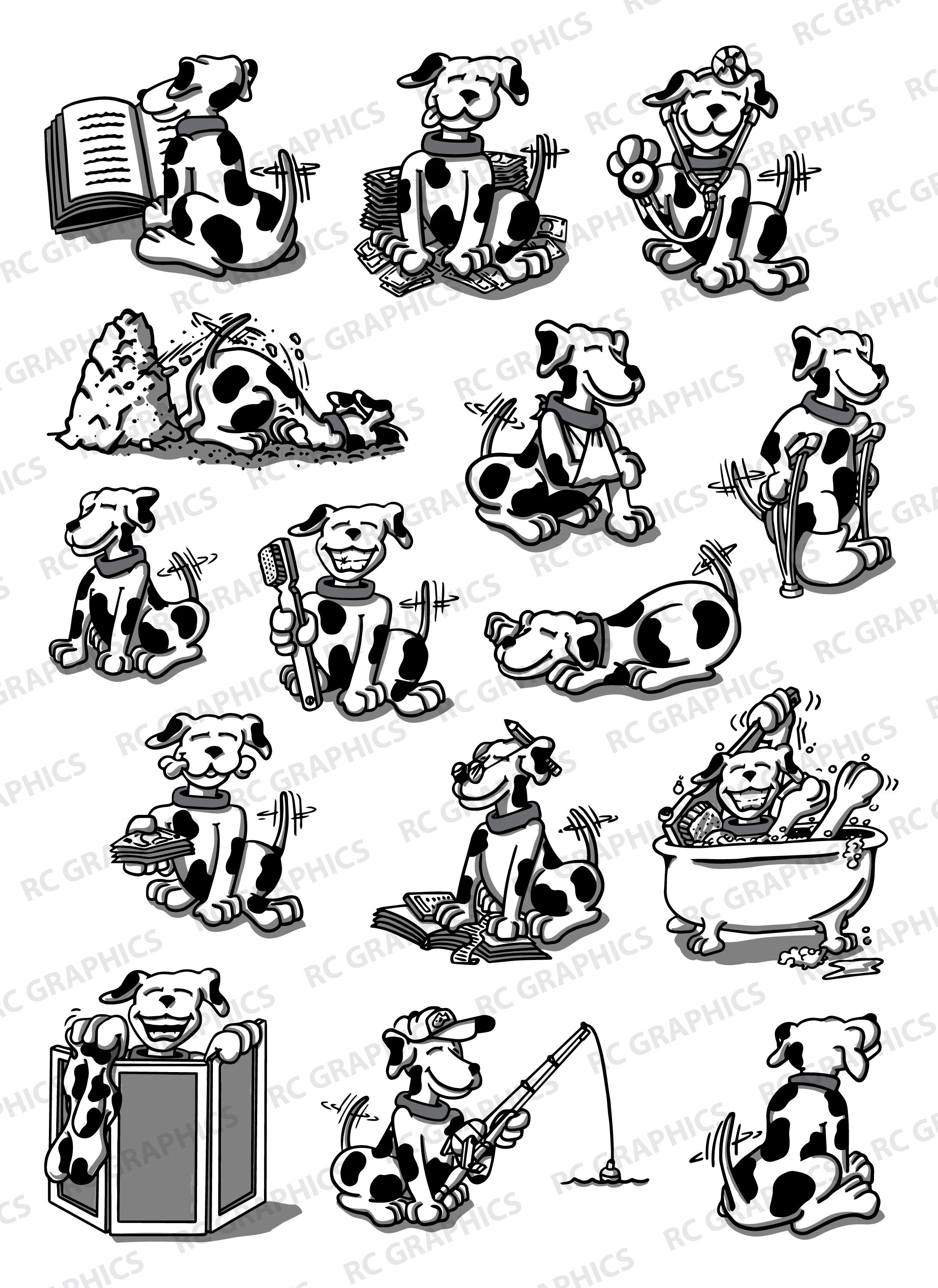 15 It's A Dog's Life Images / Svg Bundle, Dog Digging Svg, Dog Fishing ...