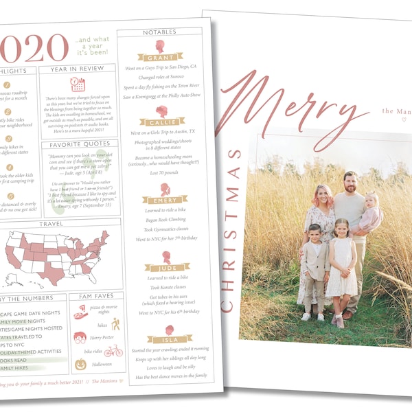 Year in Review Card - Etsy