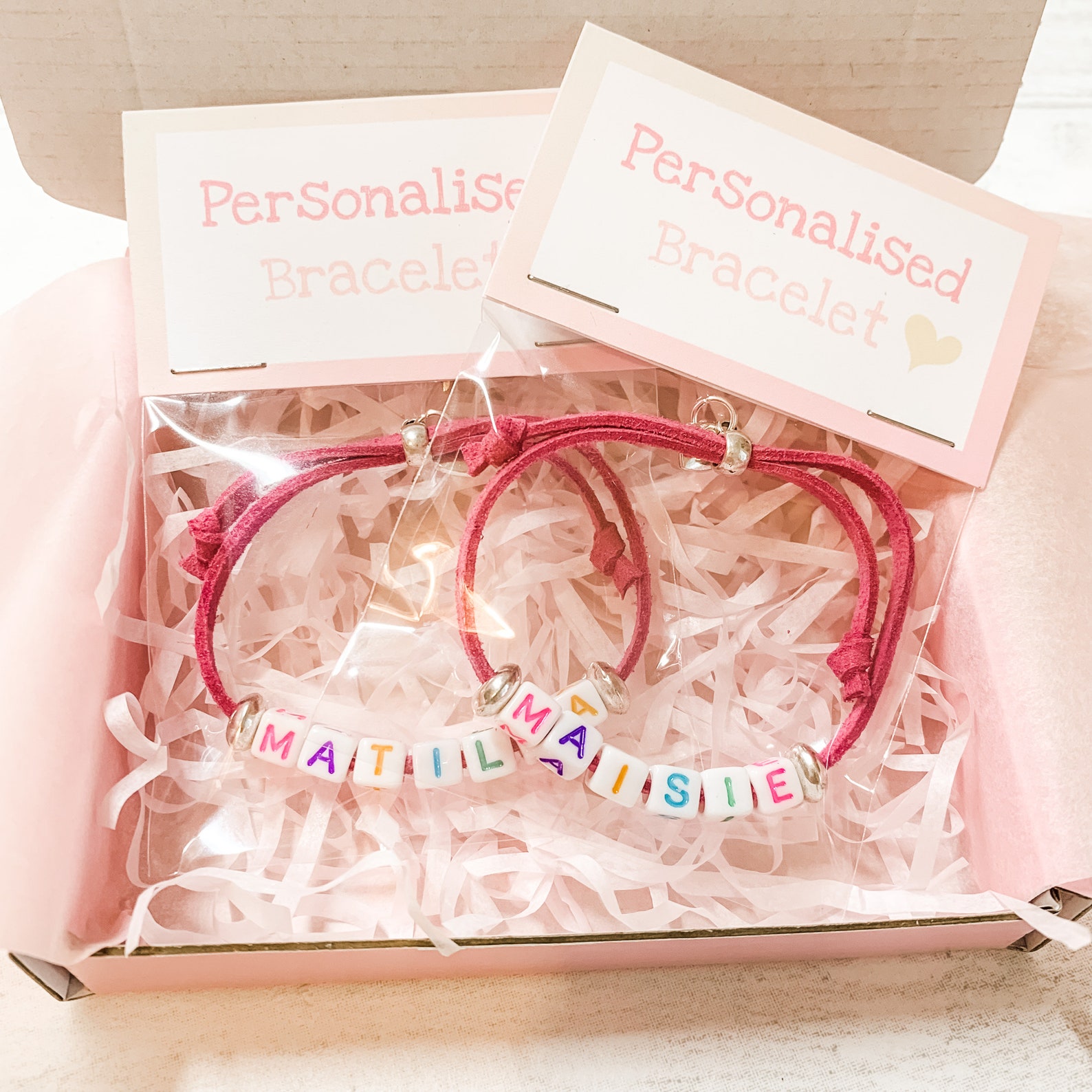 Personalised Name Friendship Bracelets Party Bag Favours - Etsy UK
