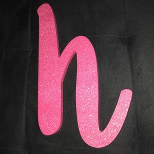 Large Pink Glitter Lowercase Letter h Wall Decor | Etsy
