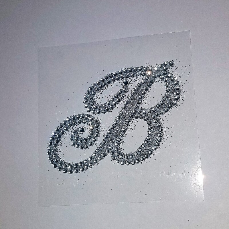 Rhinestone Monogram - Etsy