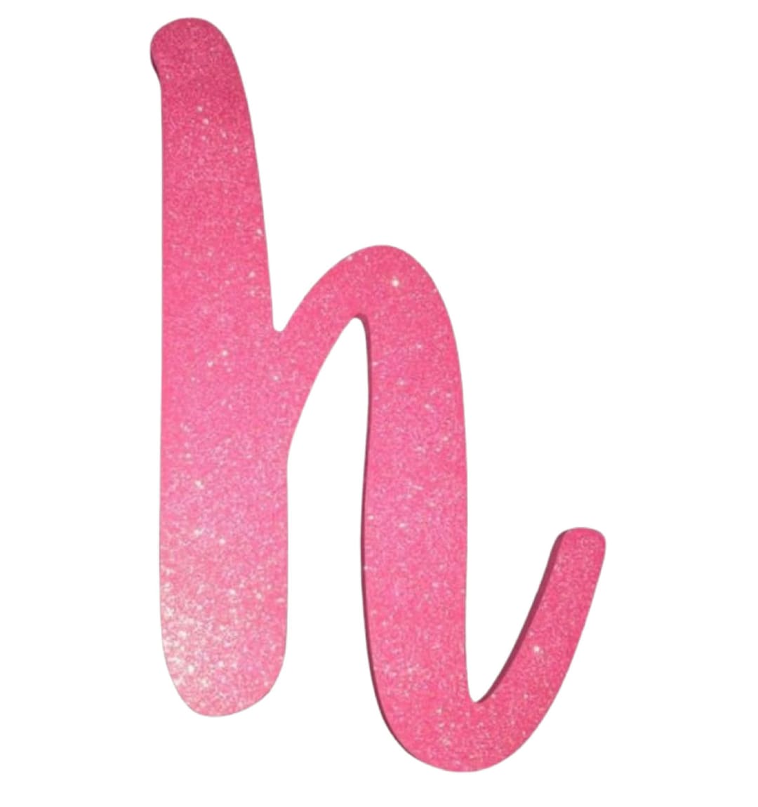 Large Pink Glitter Lowercase Letter “h” Wall Decor - Etsy