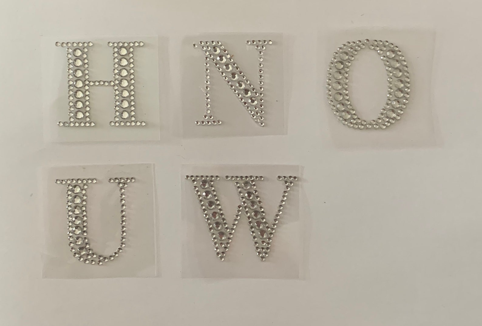 Clear Rhinestone BLOCK Letter Monogram Sticker 1.50 X 1.9 | Etsy