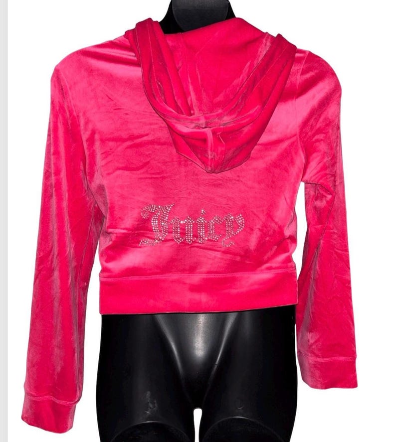 JUICY Couture Pink Party OG Y2K Style Bling Rhinestone Velour Tracksuit ...