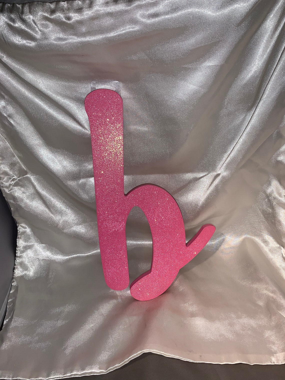 Large Pink Glitter Lowercase Letter b Wall Decor | Etsy