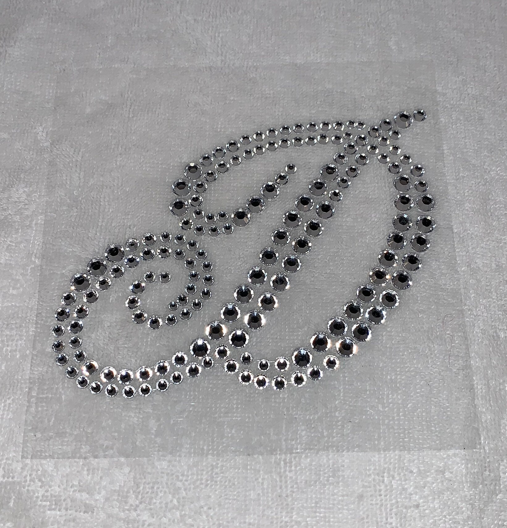 Large Clear Rhinestone Cursive Letter Monogram Sticker 4" X 5" - Etsy