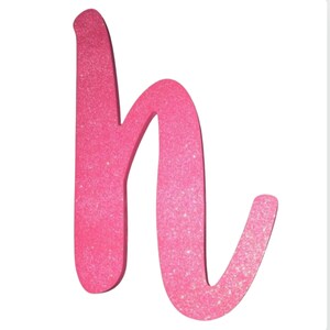Large Pink Glitter Lowercase Letter “h” Wall Decor - Etsy
