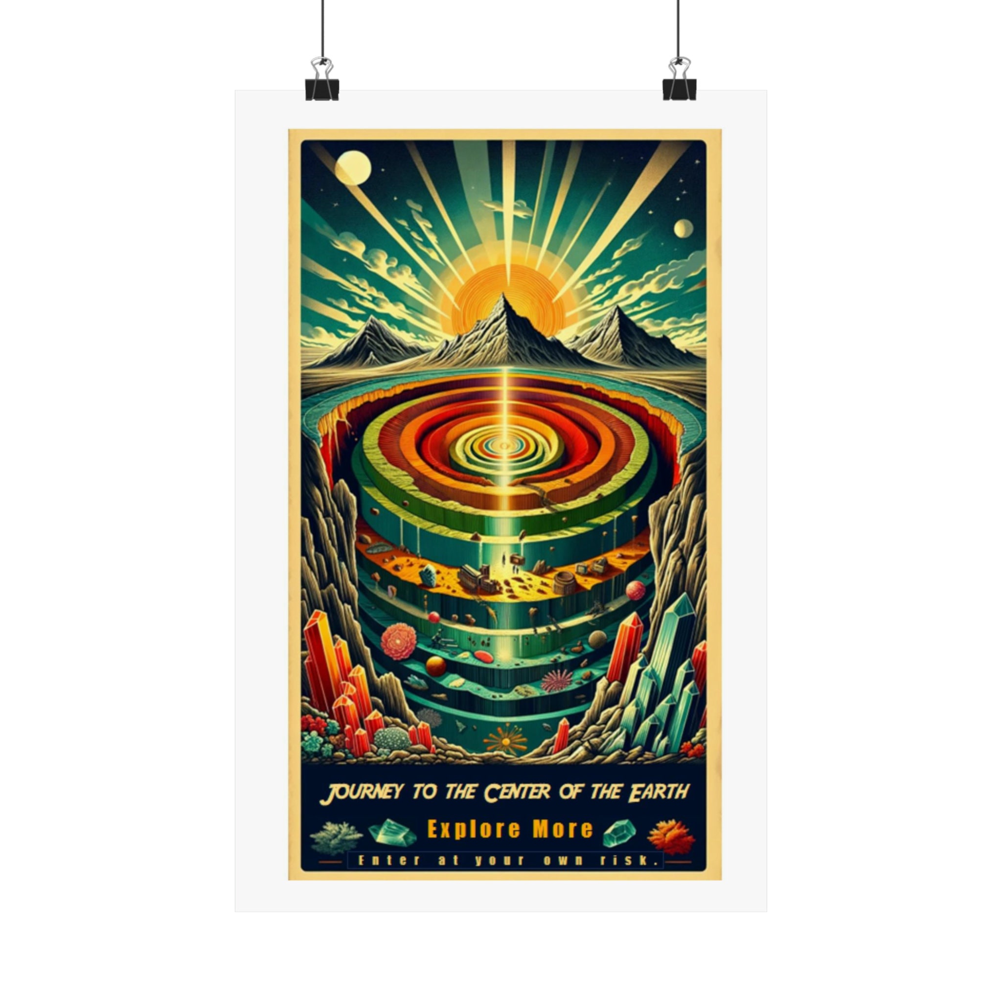Journey to the Center of the Earth: Explore More Original Artwork Matte ...