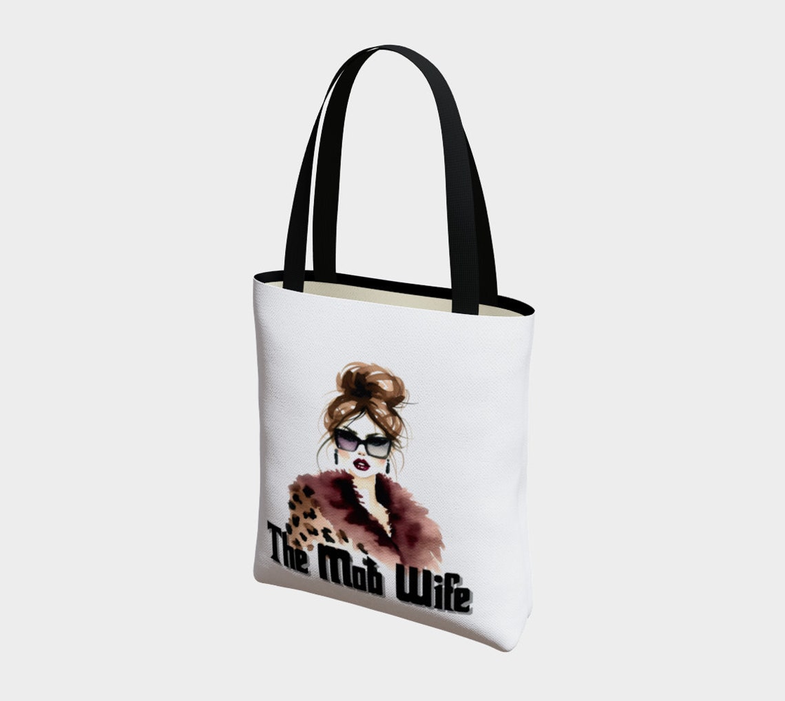 Mob Wife Watercolor Mafia Celebrity Style Tote Bag - Etsy