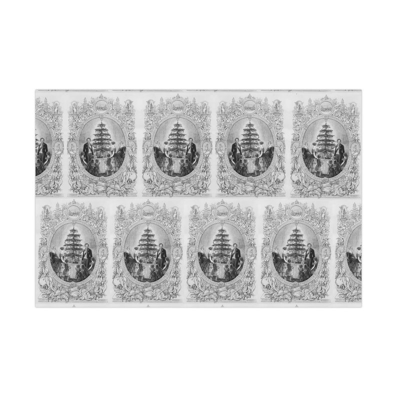 Queen Victoria Vintage Christmas Tree Wrapping Paper - Etsy