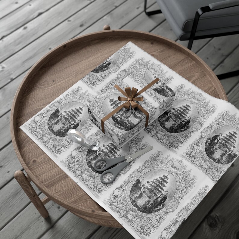 Queen Victoria Vintage Christmas Tree Wrapping Paper - Etsy