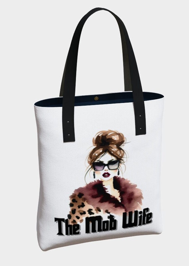 Mob Wife Watercolor Mafia Celebrity Style Tote Bag - Etsy