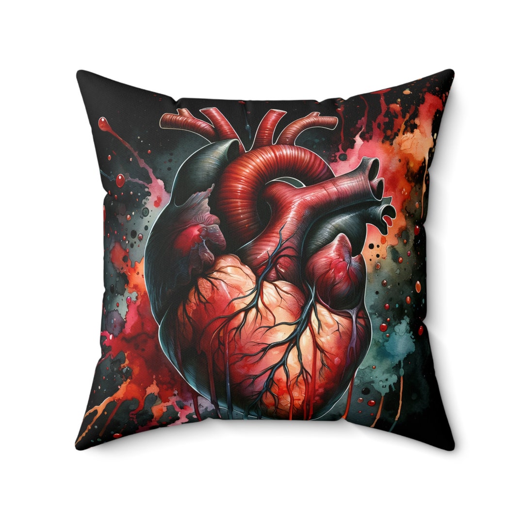 Anatomically Correct Bleeding Human Heart on a Pillow - Etsy