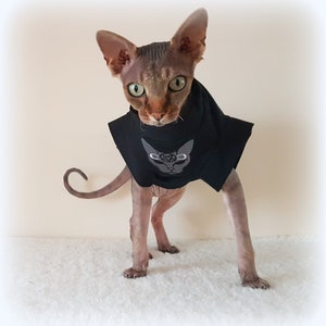 Fleece EVIL Cat, Devil Sphynx Cat Clothes for a Cat, Cat Coat, Top for ...