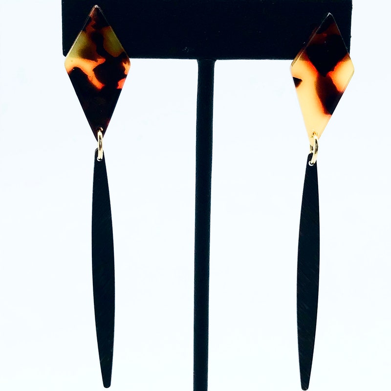 Tortoise Shell Earrings - Etsy