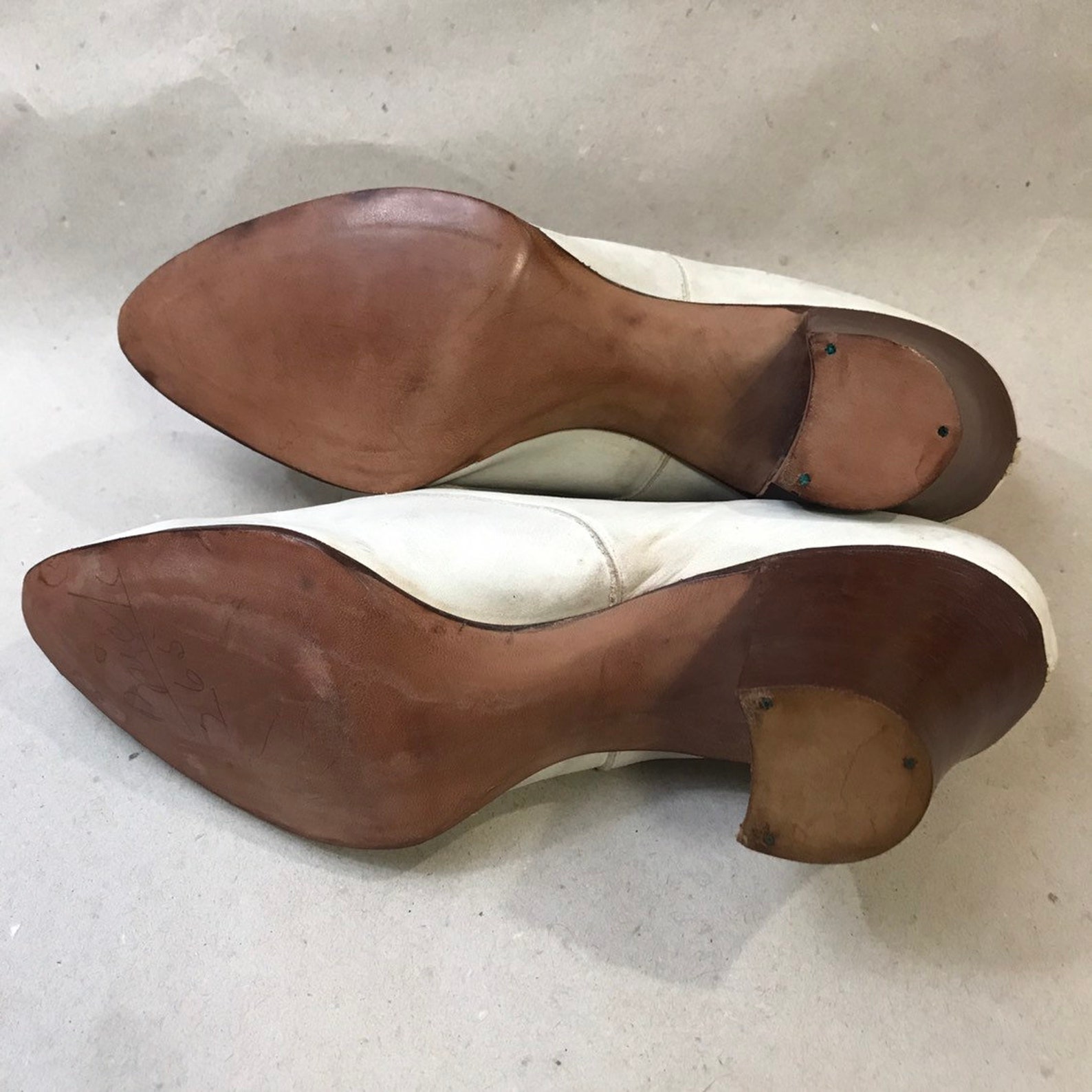 Edwardian Shoes 1910s Heels White // Size 4 1/2 5 NOS - Etsy