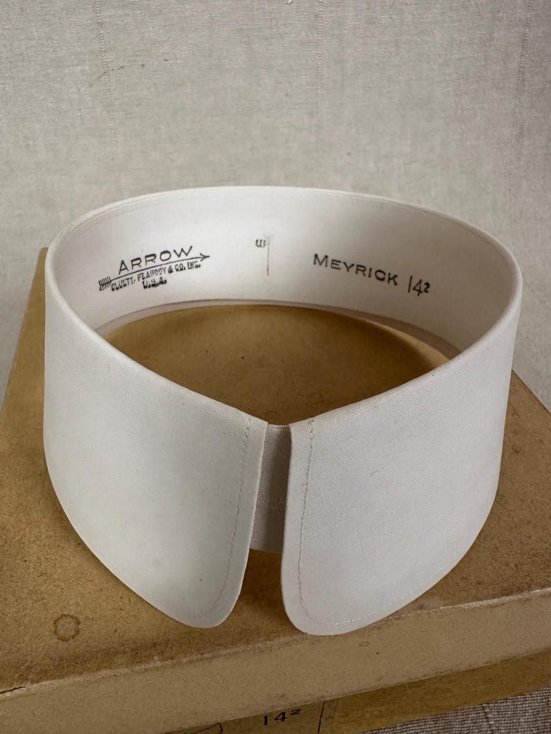 Deadstock Detachable Collar: 1920s Meyrick Style Arrow Collar, Size 14 ...