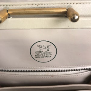 Dofan Purse White Leather Handbag // Vintage French 50s 60s - Etsy