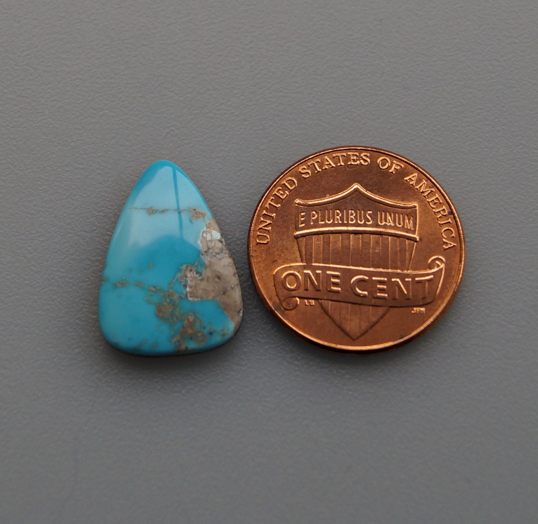 Morenci Blue Turquoise Natural Free Form Round Cabochon 5 Carat Cab ...