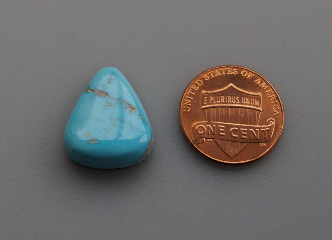 Morenci Blue Turquoise Natural Free Form Round Cabochon 14.5 Carat Cab ...