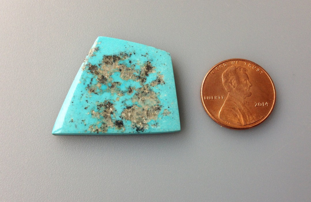 Natural Morenci Turquoise Cabochon 27.5 Carat Cab Stone Untreated ...