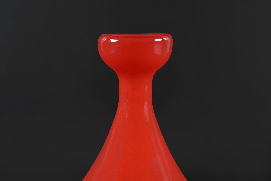 Holmegaard Carnaby per Lütken Glass Candleholder / Vase. Denmark, 1960 ...
