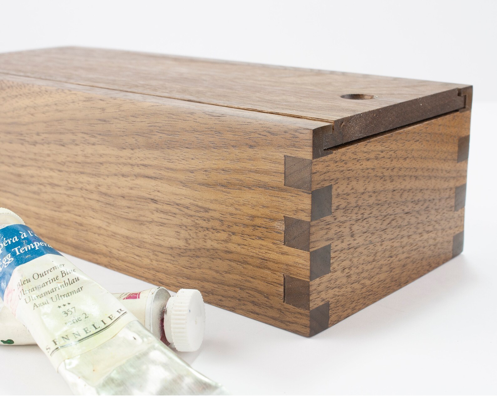 Handmade Solid Walnut Sliding Lid Box - Etsy
