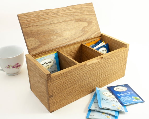 Handmade Solid White Oak Tea Box - Etsy