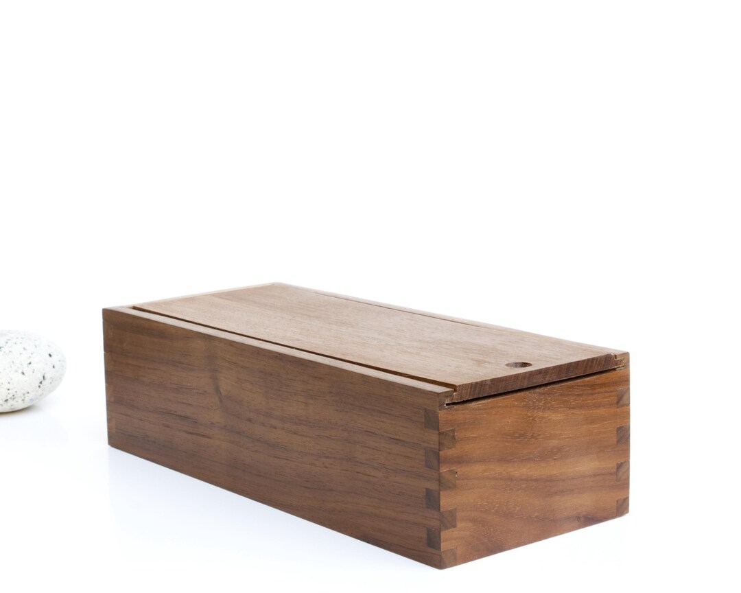 Handmade Walnut Sliding Lid Box - 11 X 4 3/4 X 3 1/8 Inches - Etsy