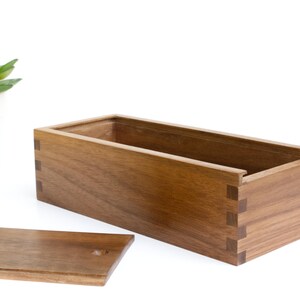 Handmade Solid Walnut Sliding Lid Box - Etsy