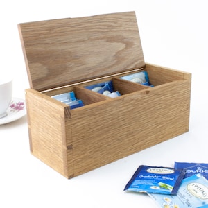 Handmade Solid White Oak Tea Box - Etsy