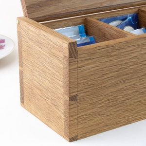 Handmade Solid White Oak Tea Box - Etsy