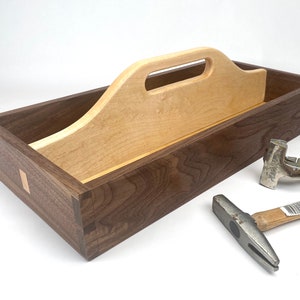 Classic Handmade Walnut and Maple Toolbox - Etsy