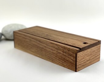 Handmade Solid Walnut Sliding Lid Box | Etsy