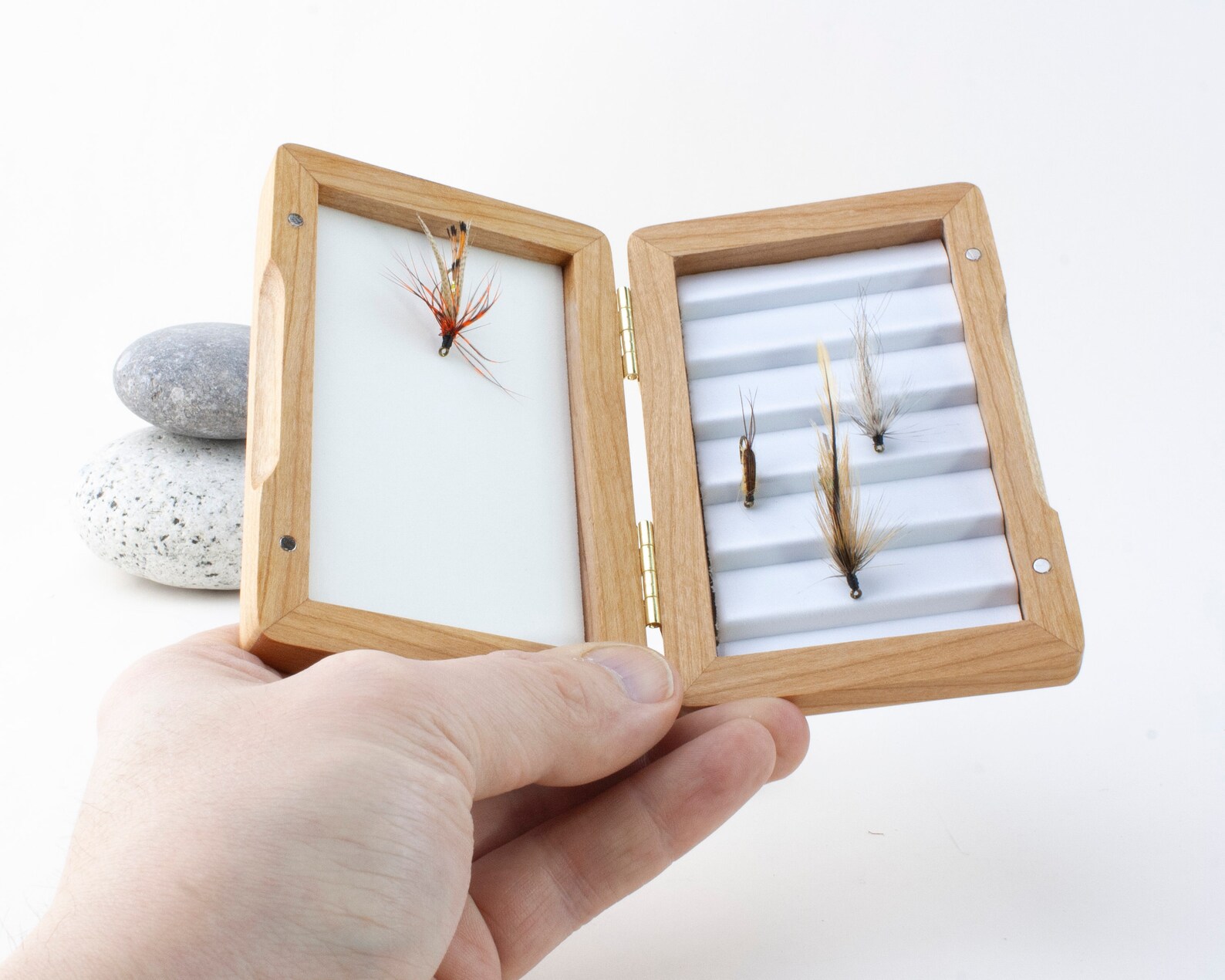 Handmade Cherry Wood Fly Box 3 X 4.5 Inch - Etsy Canada
