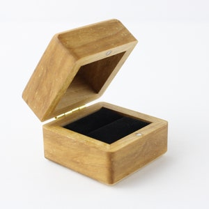 Handmade Apple Wood Ring Box - Etsy